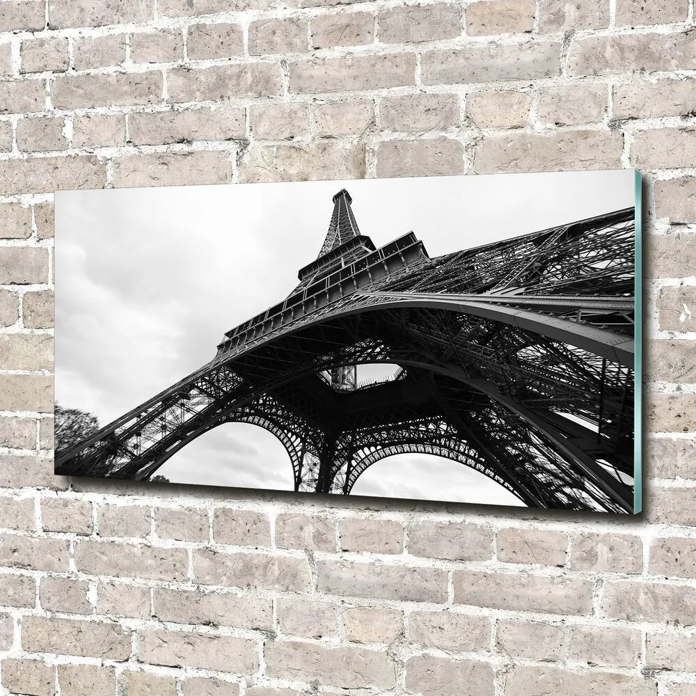 Wallmuralia Foto-obraz fotografie na skle Eiffelova věž Paříž 140x70 cm