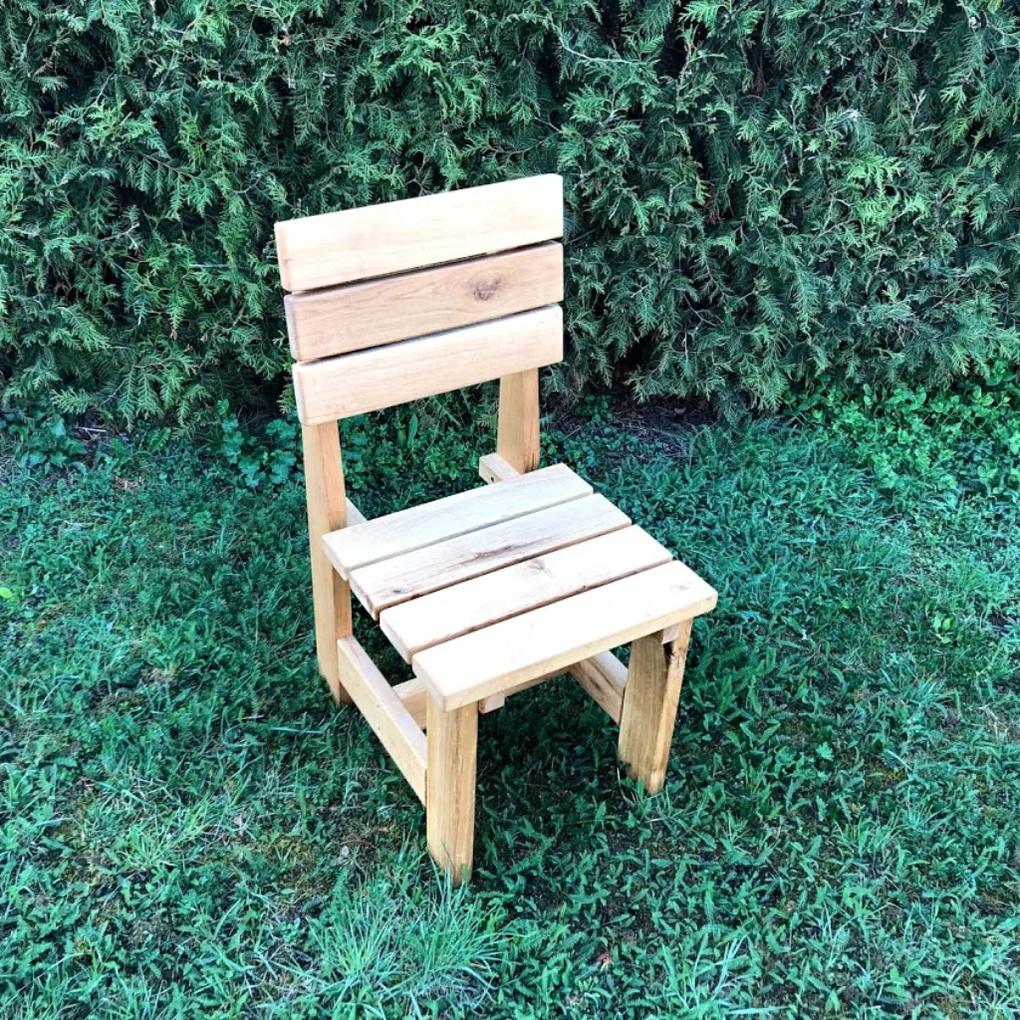 KULHÁNEK Zahradní dubová sestava - stůl, 1x lavice s opěradlem, 1x lavice bez opěradla, 1x židle (klasické provedení) Délka: 160 cm, Odstín nátěru: lazura - palisandr