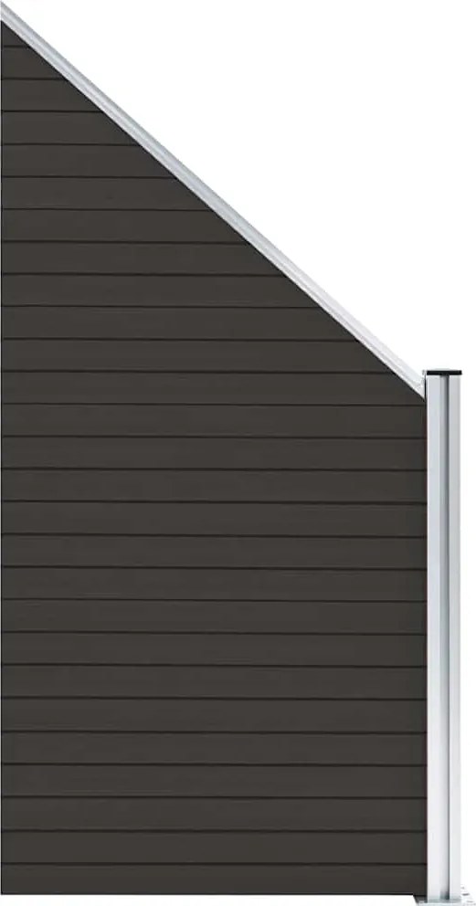 Plotový dílec WPC 95 x (105–180) cm černý 148974