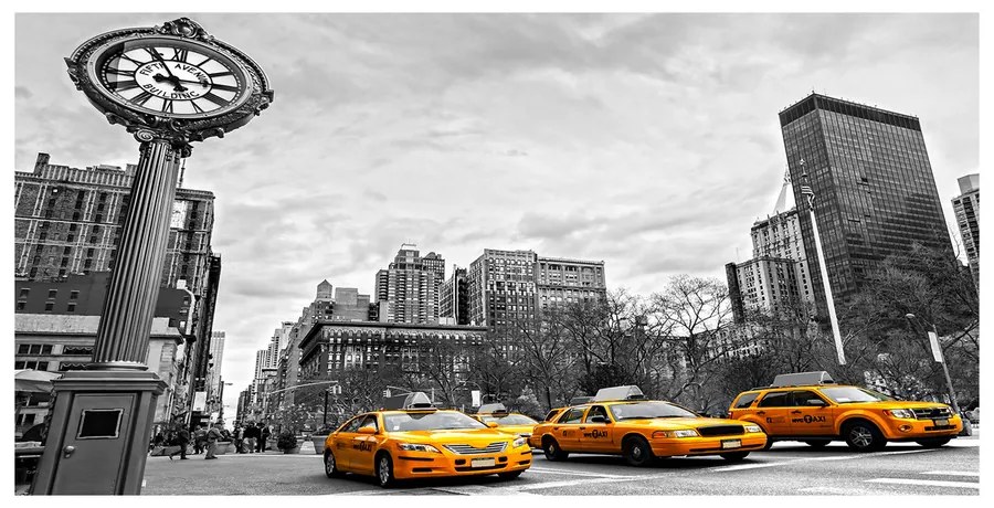 Wallmuralia Foto obraz akrylový Taxi New York 140x70 cm