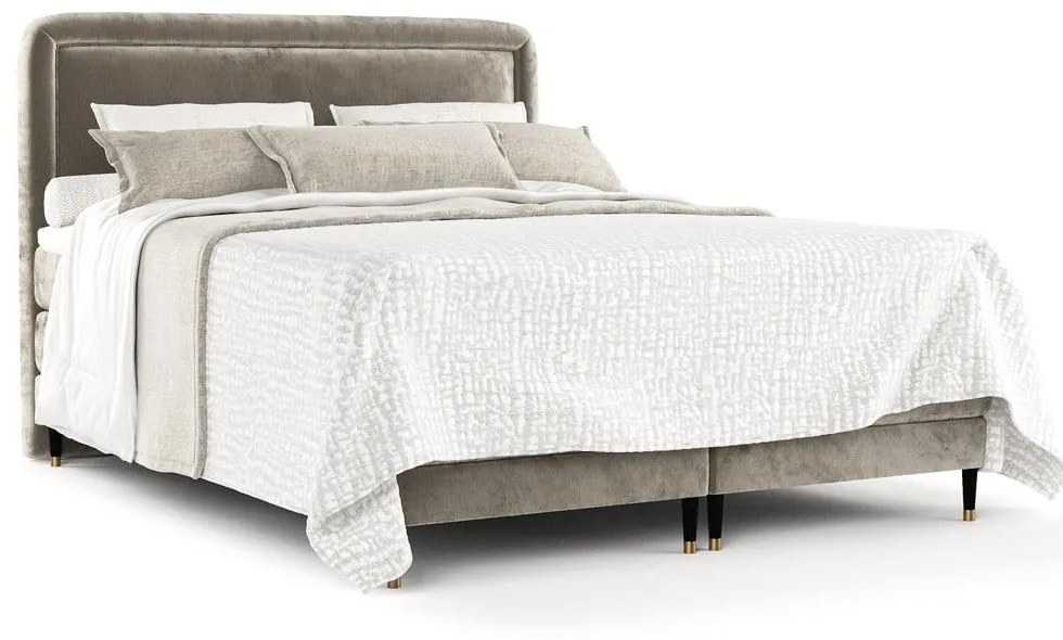 Světle hnědá boxspring postel 180x200 cm Dove – Maison de Rêve