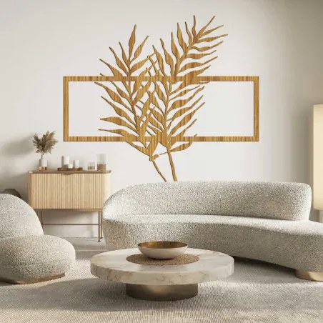 Dřevěná dekorace Tropické listy - Moderní botanický design | SENTOP HDF0303