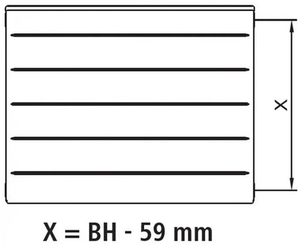 Kermi Therm X2 LINE-K kompaktní deskový radiátor 33 305 x 1805 PLK330301801N1K
