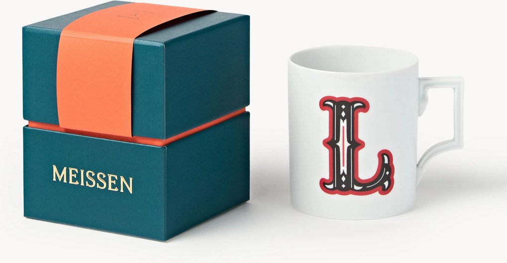 Westwing x MEISSEN, ručně vyrobený hrnek Initials's dekorací Motif