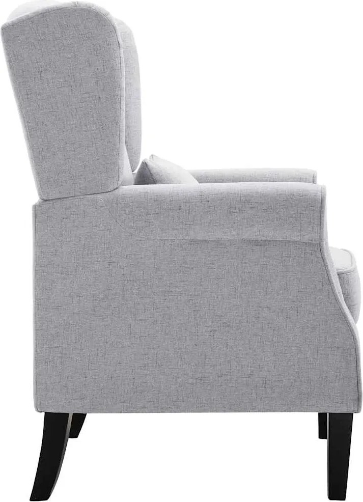 Křeslo světle šedé textil 248615