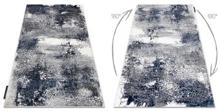 Moderní koberec DE LUXE 528 Abstrakce Strukturální krém / tmavě mod velikost 180x270 cm | krásné koberce cz