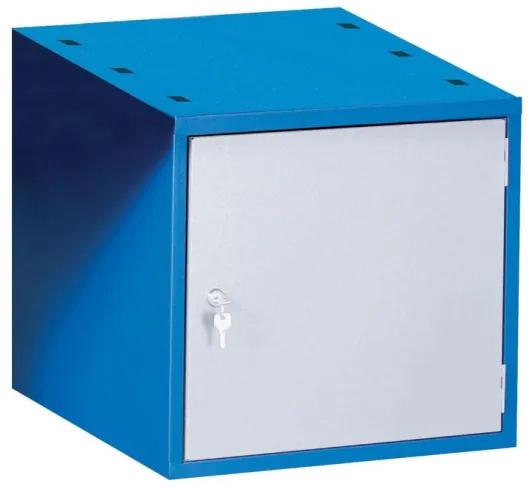 Závěsná dílenská skříňka na nářadí  k pracovním stolům GÜDE, zámek, 470 x 592 x 510 mm, modrá