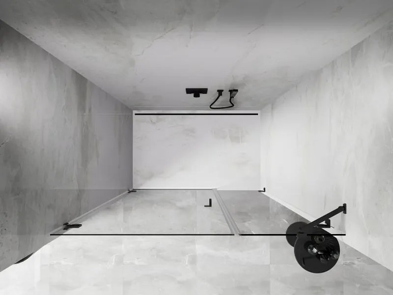 Mexen Lunar-B sprchové dveře otevíratelné levé 140 cm, transparentní, gun metal - 832S-140-050-95-00-L