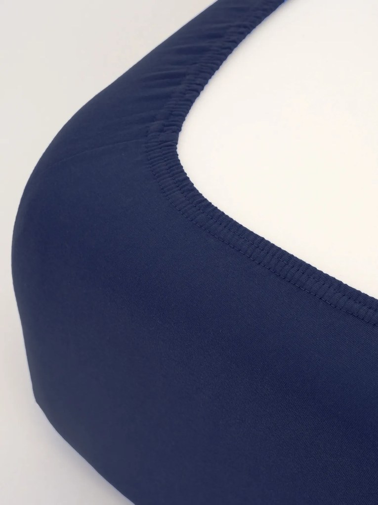 MK Lůžkoviny Jersey prostěradlo do postýlky Classic 60 x 120 cm – tmavě modrá