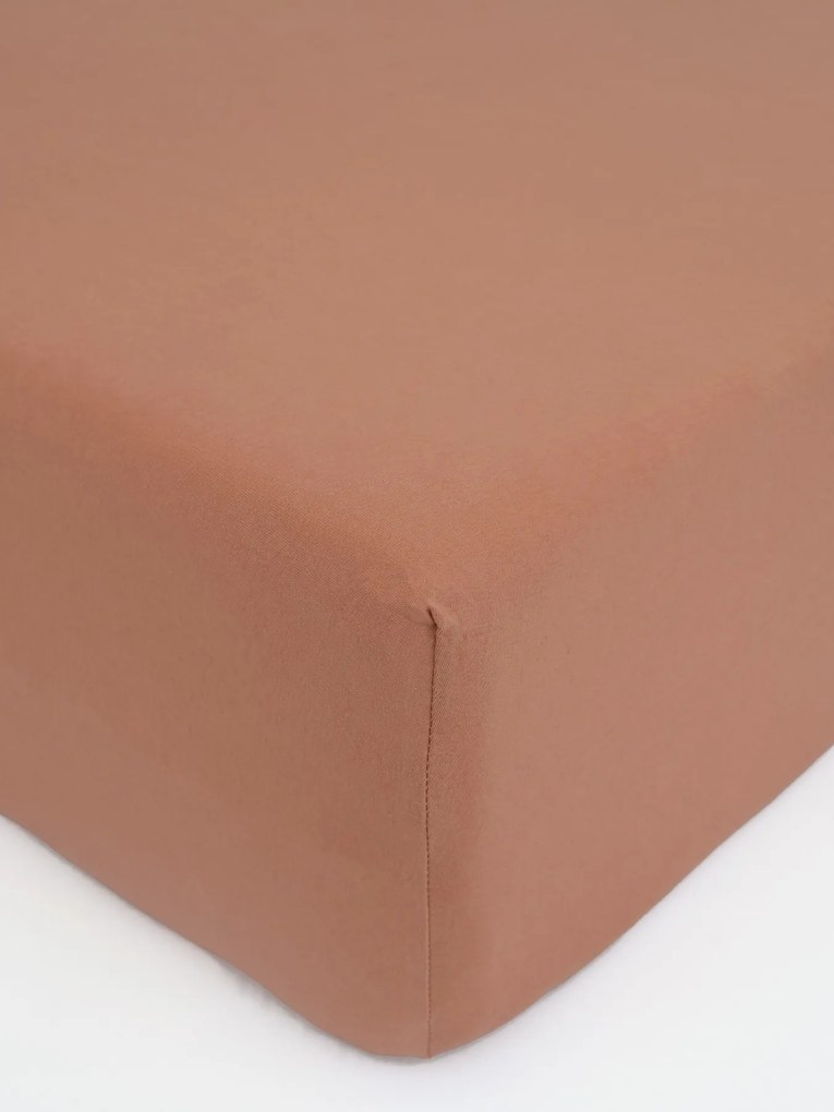 MK Lůžkoviny Jersey prostěradlo do postýlky Classic 60 x 120 cm – terakota