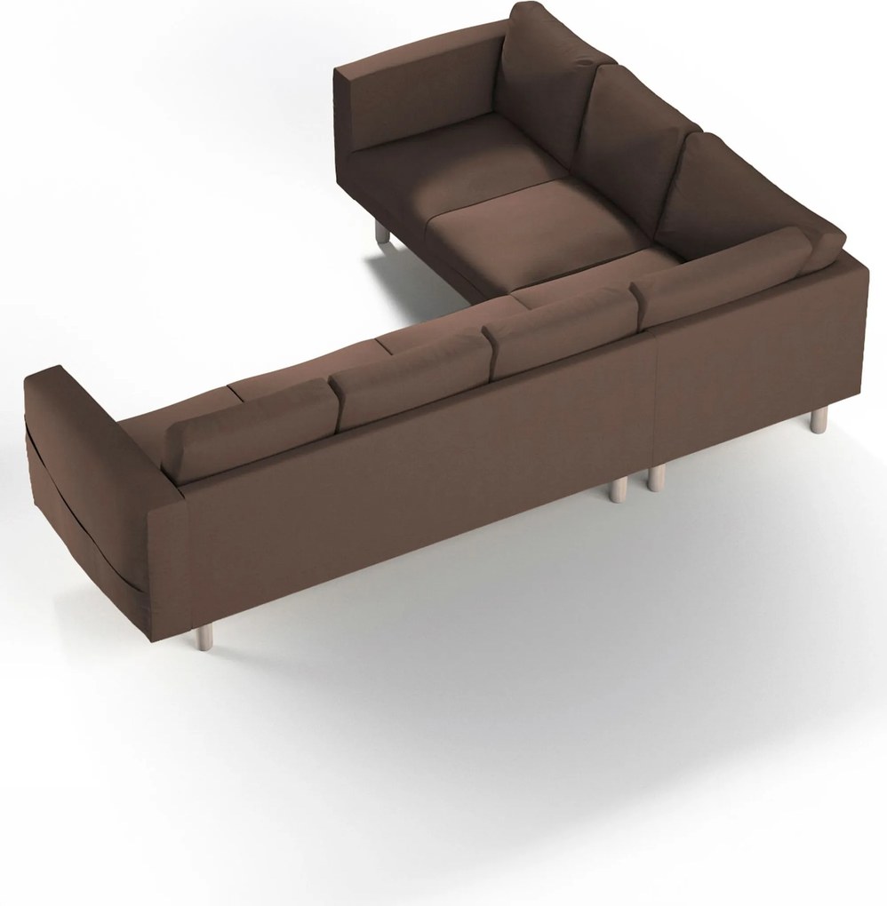 Potah na pohovku IKEA Norsborg rohová 5-místná barva hnědá látka pletený vzor