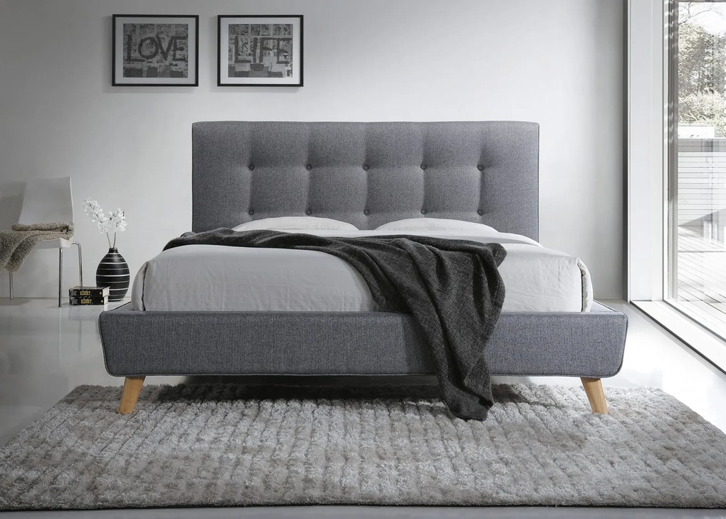 Čalouněná postel MIA 160x200 cm Matrace: S matrací Premium 23 cm
