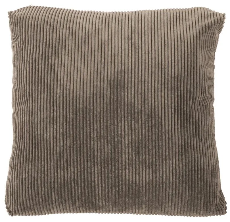 Hnědý dekorativní polštář Tiseco Home Studio Ribbed, 60 x 60 cm