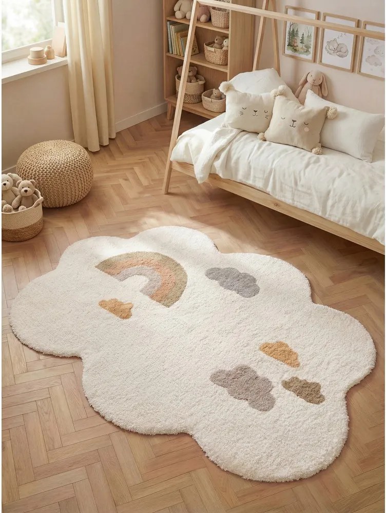 Krémový pratelný/ručně tkaný bavlněný dětský koberec 140x200 cm Snuggle Willy – Hanse Home