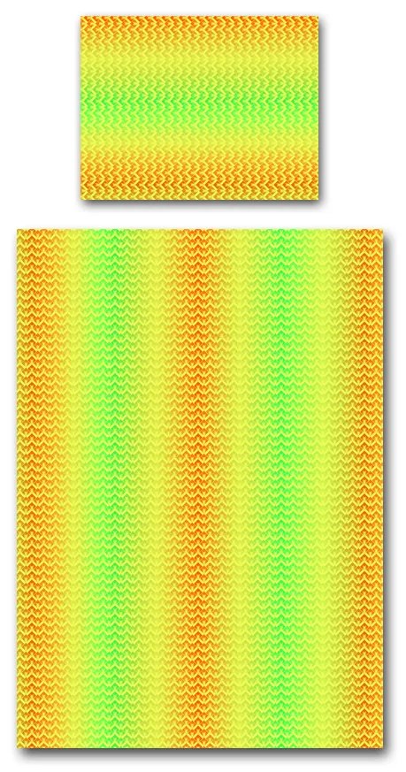 Povlečení Veba GEON Harmony kosočtverce žlutozelená Velikost: 140x200 cm + 70x90 cm