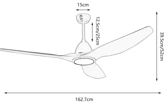 ZEVENTI - LED Stropní ventilátor URBINO LED/20W/230V Wi-Fi Tuya bílá + DO