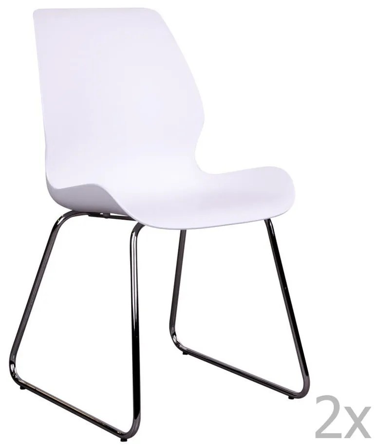 Sada 2 bílých židlí House Nordic Sola