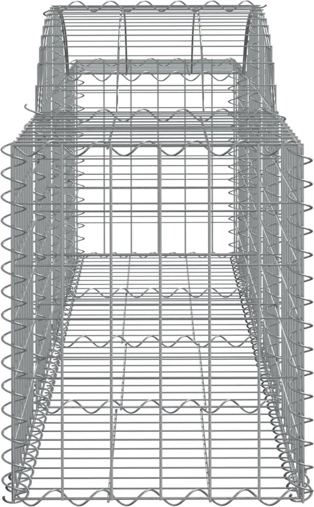 Klenuté gabionové koše 10 ks 200x50x60/80 cm pozinkované železo 3146286