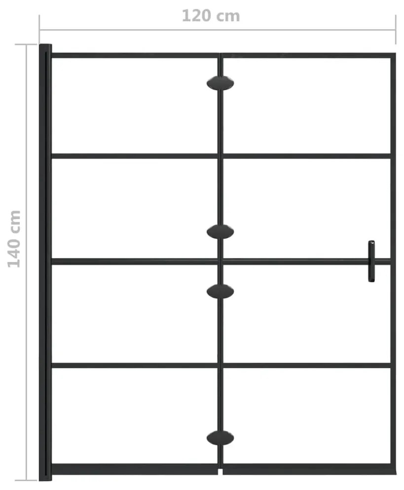 vidaXL Marketos Skládací sprchový kout ESG 120 x 140 cm černý