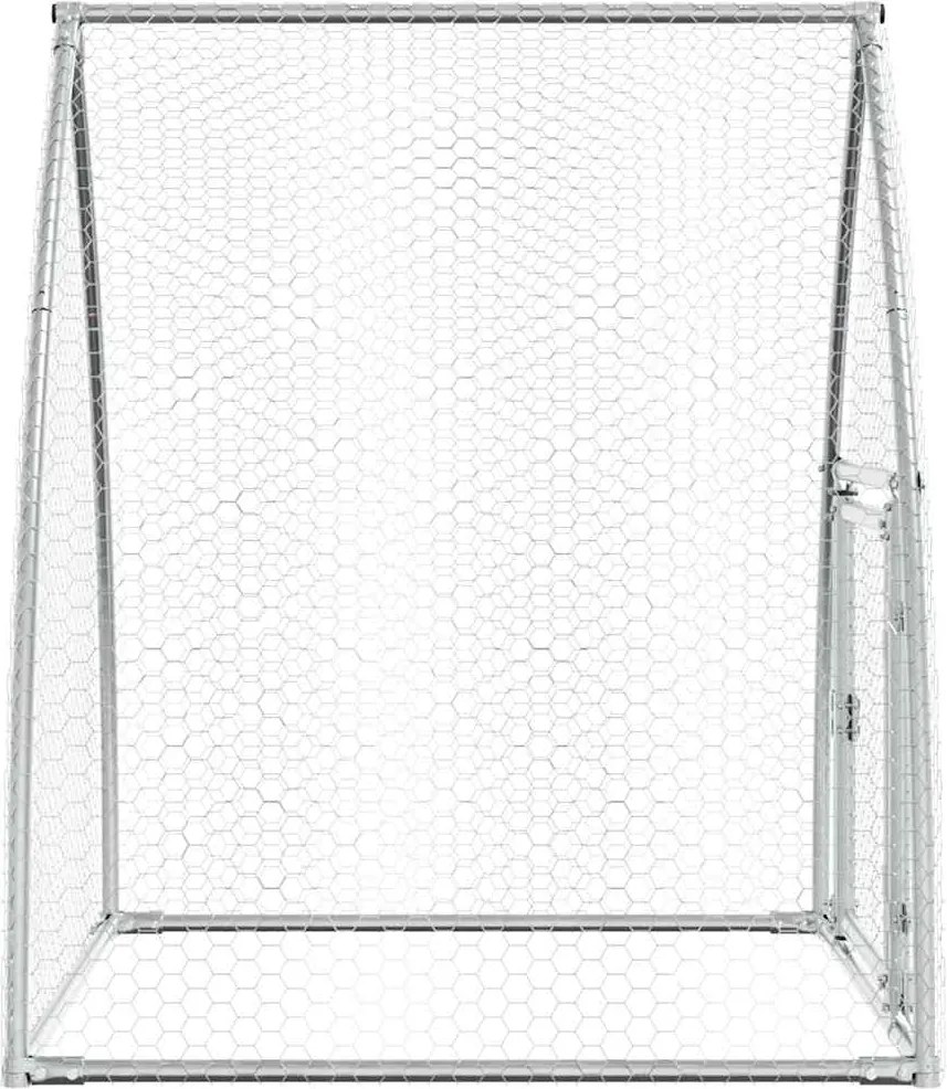 Klec pro kuřata stříbrná 100 x 105 x 120 cm pozinkovaná ocel 172552