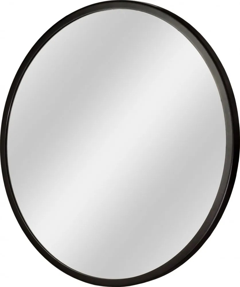 Olsen Spa Zrcadlo bez osvětlení HALLE BLACK Průměr - 70 cm, Rozměr B - 2.5 cm OLNZHAL7025B