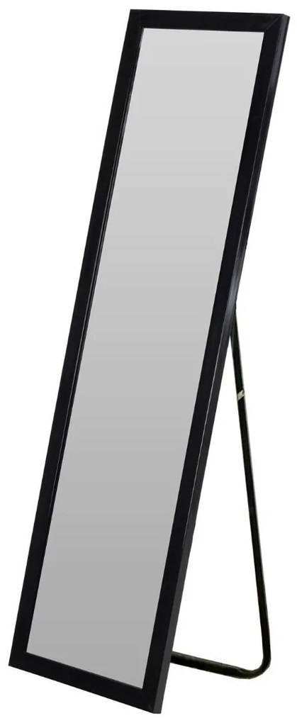 Stojací zrcadlo obdélníkové 126 cm, černé