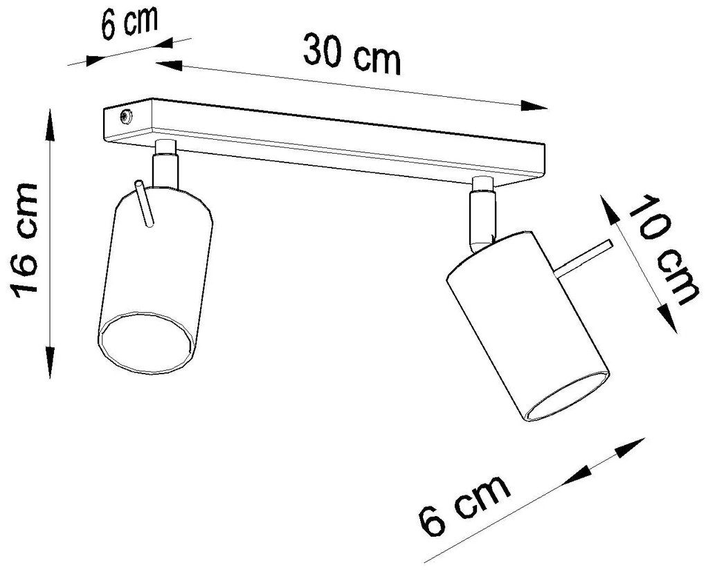 Stropní svítidlo RING 2 černé