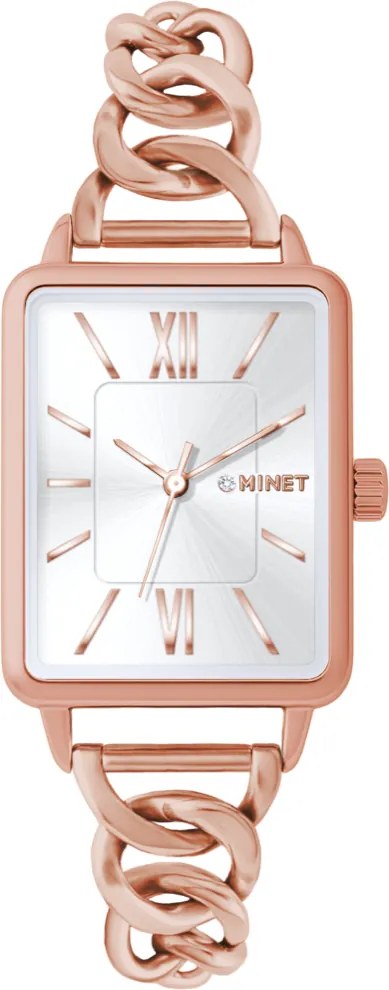 MINET Rosegold dámské hodinky SIENA se rosegold ocelovým řemínkem MWL5435