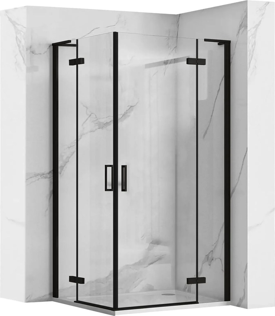 Rea, Sprchová kabina REA Hugo Double Black 90x90, KPL-K6601