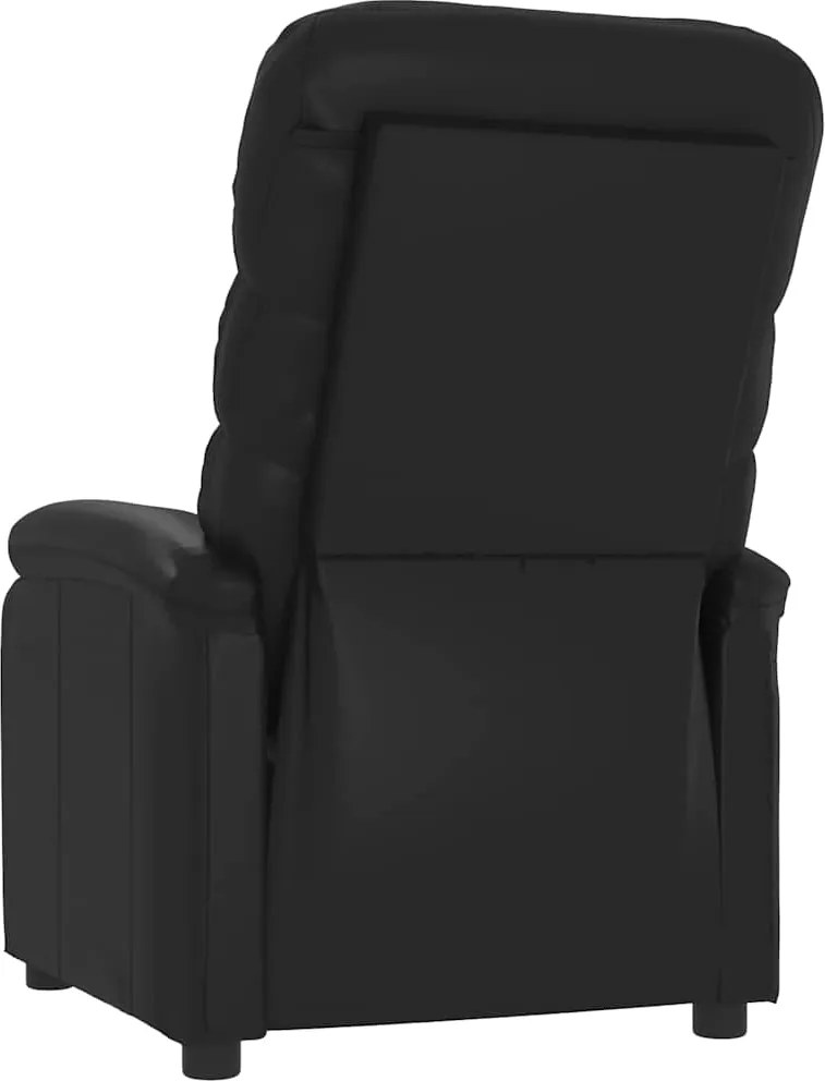 Polohovací křeslo černé umělá kůže 289682