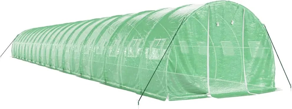 Skleník s ocelovým rámem zelený 60 m² 20 x 3 x 2 m 3188047