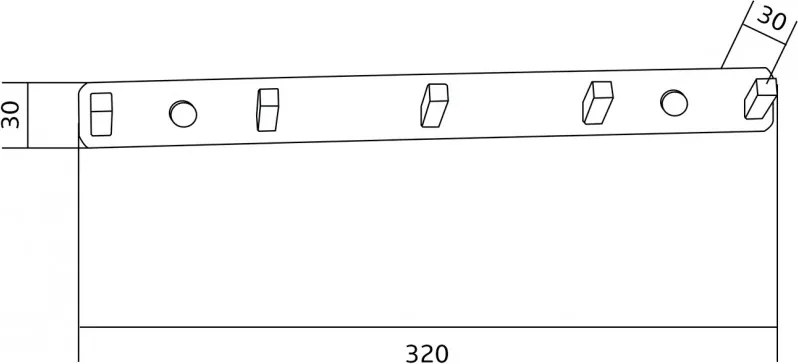 Mexen příslušenství, Věšák na ručníky 5-háčků, chrom, 709175-00