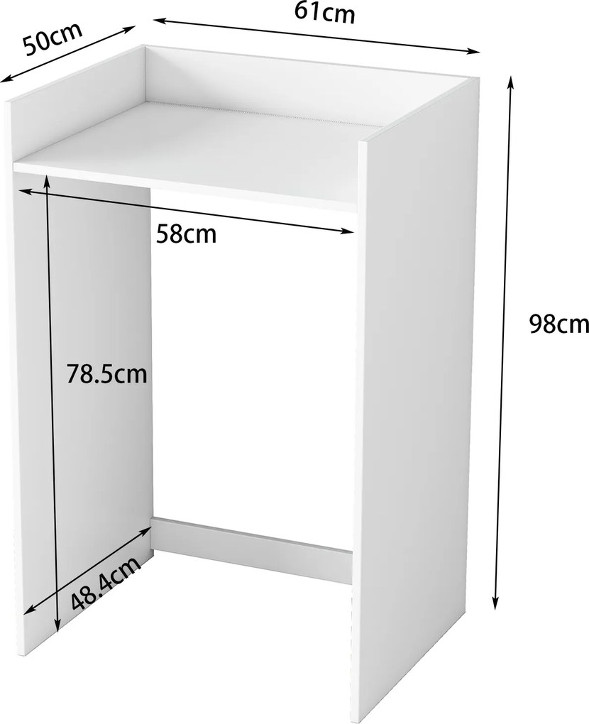 Koupelnová skříňka nad pračku Houseland Fin 01 bílá