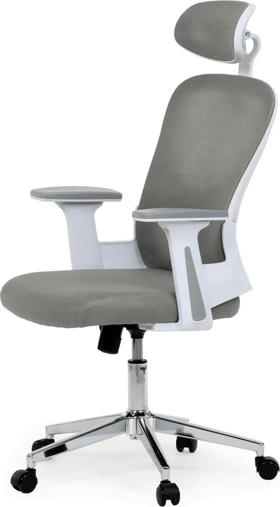 Ergonomická kancelářská židle EMILIE - šedá síťovina