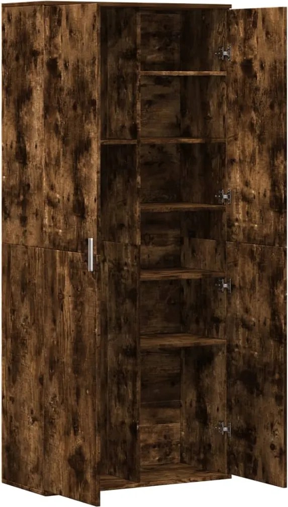 Skříň highboard kouřový dub 80 x 35 x 180 cm kompozitní dřevo 3276655