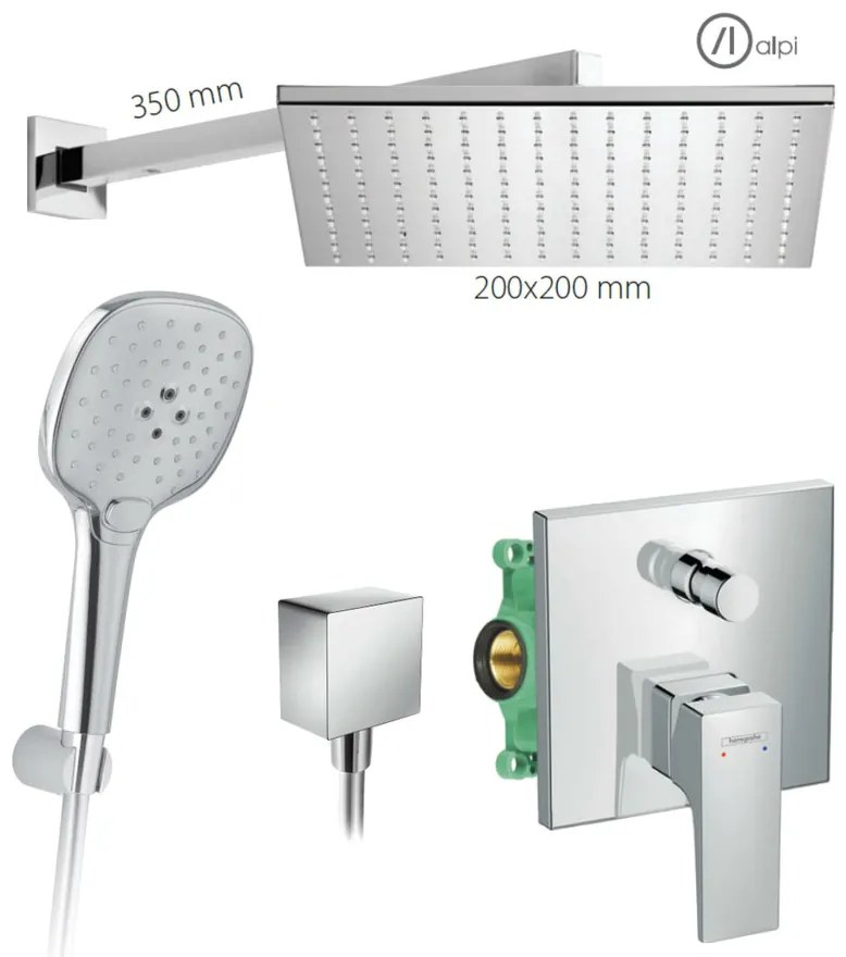 Hansgrohe + Alpi HG SET 8 - Sprchový set pod omítku, páková baterie Metropol, chrom