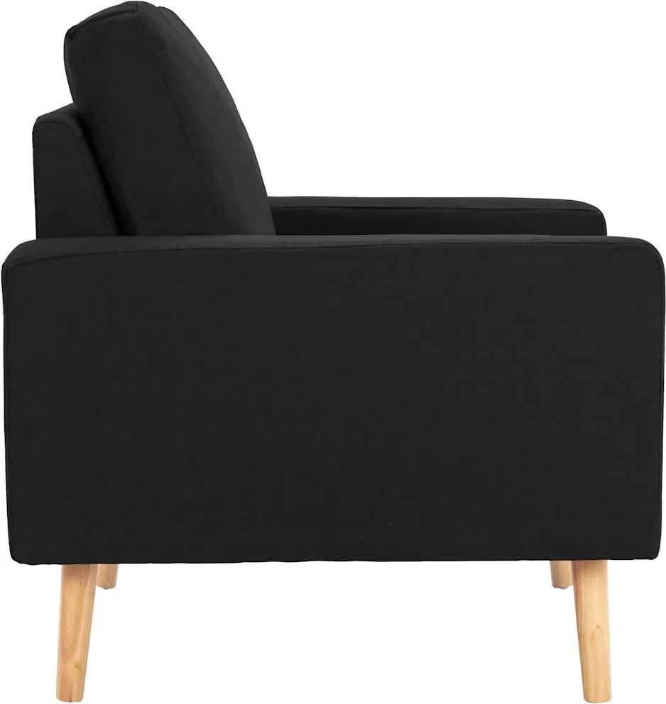 Křeslo černé textil 288702