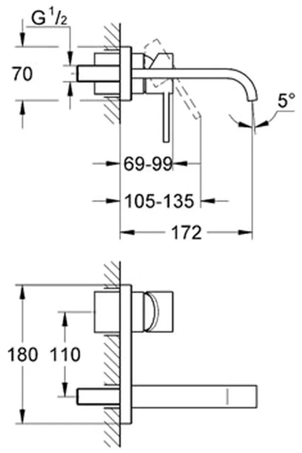 Grohe Allure - Umyvadlová 2-otvorová baterie, chrom 19309000