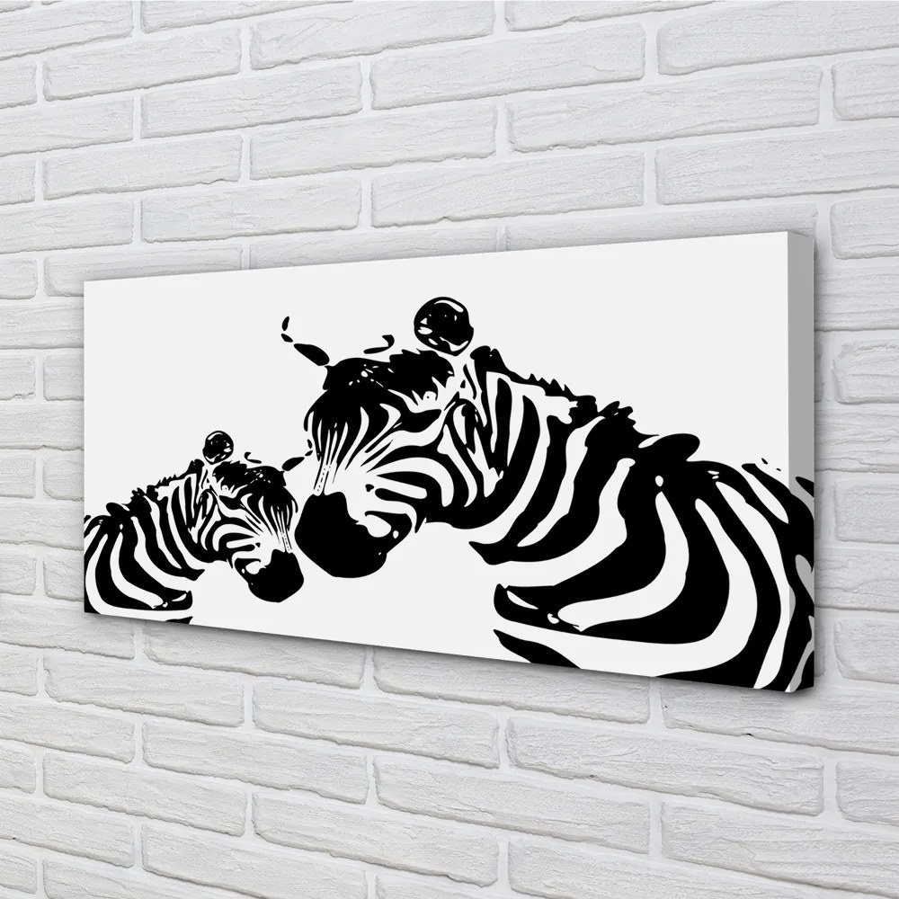 Obrazy na plátně malované zebra 100x50 cm