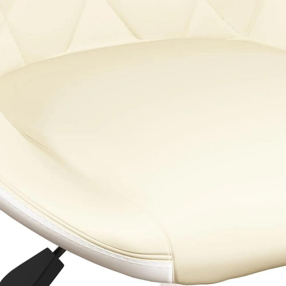 Petromila Otočné jídelní židle 6 ks krémovo-bílé umělá kůže