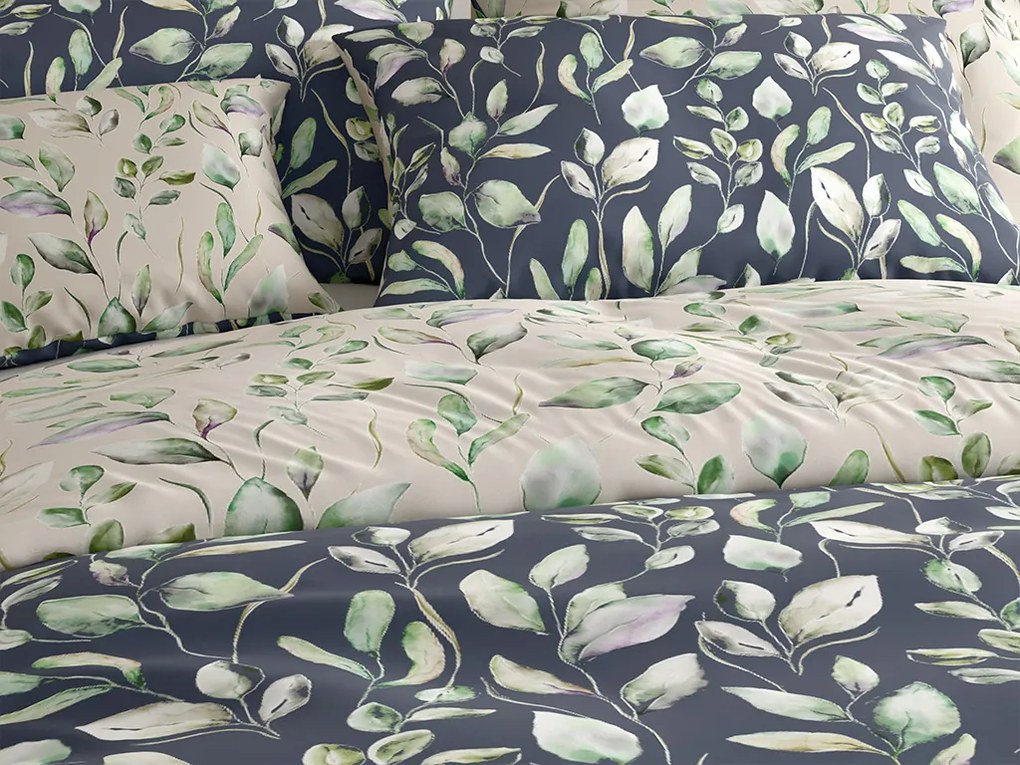 Povlečení z mikrovlákna DREAMFLOR černo-béžové Rozměr povlečení: 70 x 90 cm | 140 x 220 cm