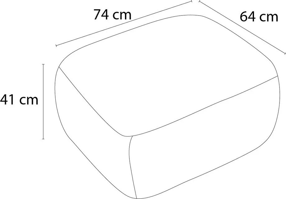 Šedá podnožka z textilie bouclé Montaigne – Bobochic Paris
