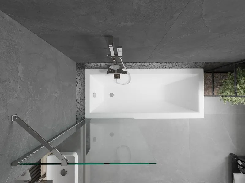 Mexen Next, vanová zástěna 1-křídlová 70 x 150 cm, fixní křídlo, 6 mm čiré sklo, chromový profil, 895-070-000-00-00-01