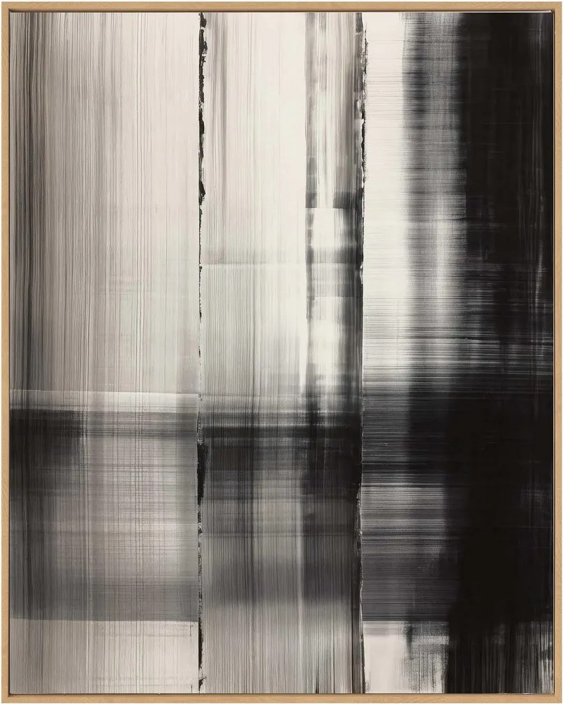 BIZZOTTO Obraz v rámu 100x80 cm černo-šedý 0240786