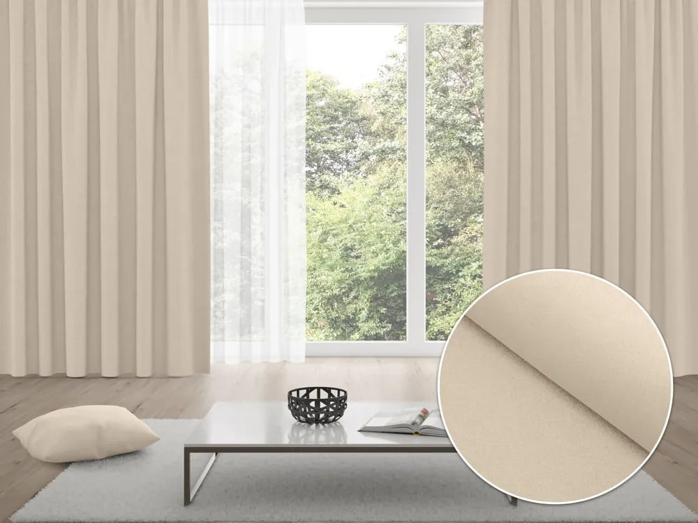 Biante Zatemňovací závěs Blackout BKU-121 Latte - šířka 140 cm 140x170 cm