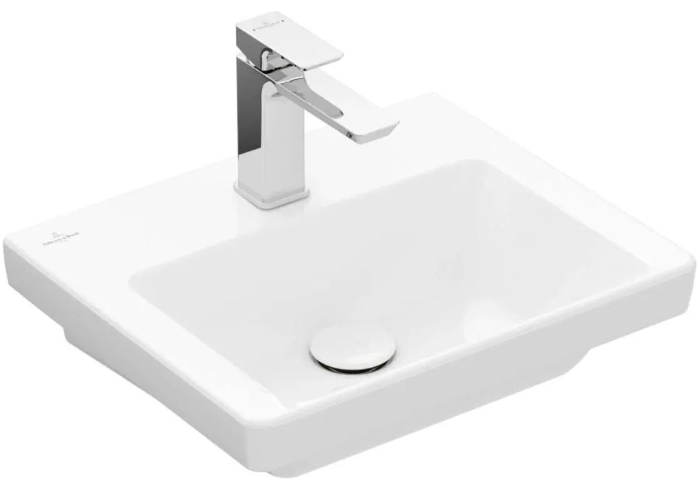 Villeroy & Boch Subway 3.0 - Umývátko nábytkové 45x37 cm, bez přepadu, otvor pro baterii, alpská bílá 4370FL01