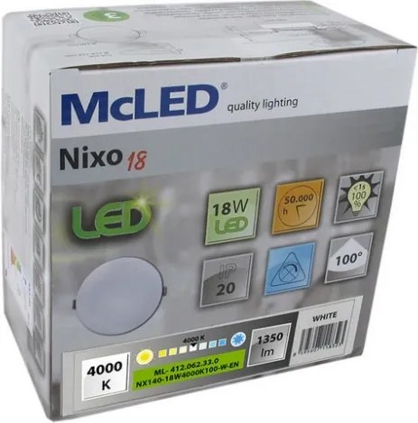 LED podhledové svítidlo McLED NIXO 18W 4000K neutrální bílá ML-412.062.33.0