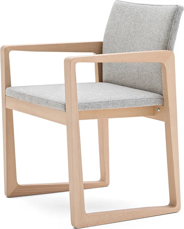 BILLIANI - Čalouněná židle s dřevěným rámem ASKEW LIGHT 540