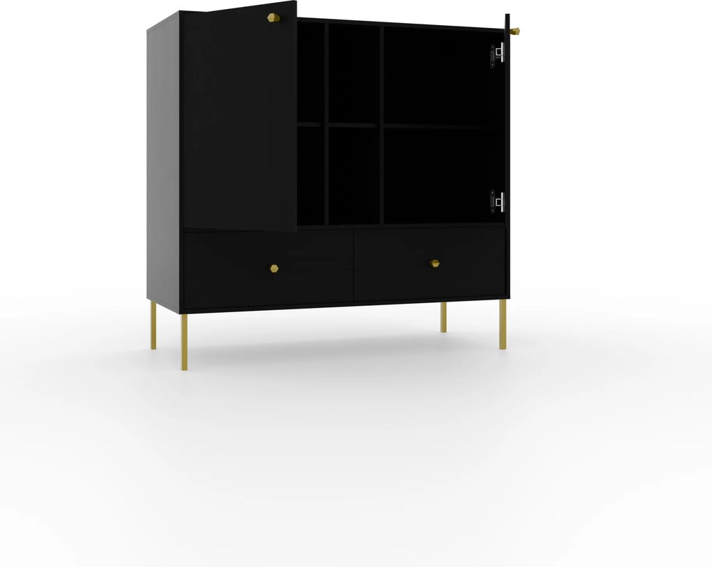 ADRK Furniture Komoda 2D 2S 2P Tili ADRK-CHES-TIL-2D-2S-2P-B
