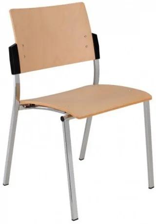 Alba Konferenční židle SQUARE dřevěná P17PP područky Barva kostry šedá kostra (metallic)